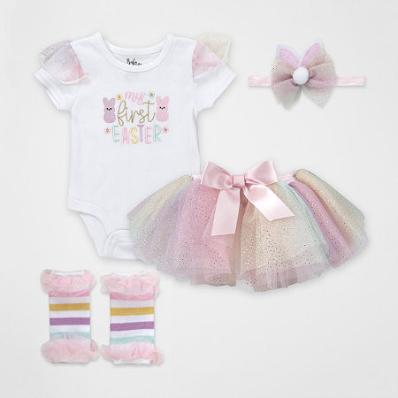 Click here for Baby Essentials Baby Girls 4-pc. Skirt Set  3 Mont... prices