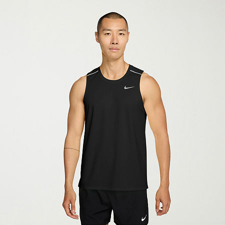 Click here for Nike Miler Mens Dri-fit Running Tank Top - Black/R... prices