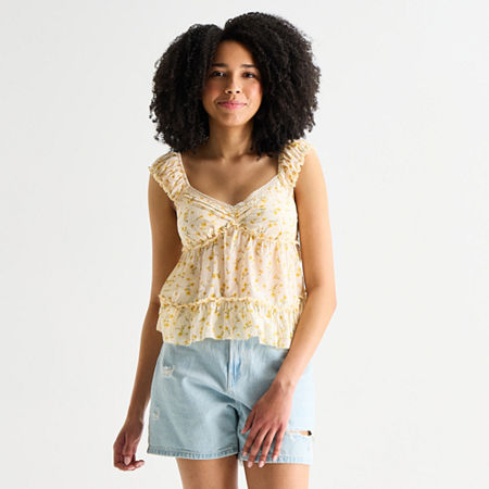 Click here for Arizona Womens Juniors Round Neck Short Sleeve Bab... prices