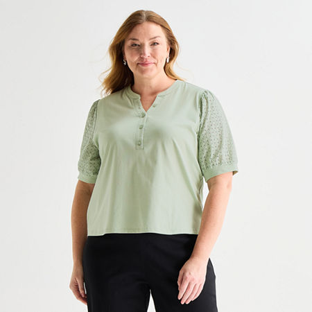 Click here for Liz Claiborne Womens Plus Elbow Sleeve Blouse  2x... prices