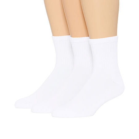 Click here for Arizona Mens 3 Pair Crew Socks  10-13  White prices