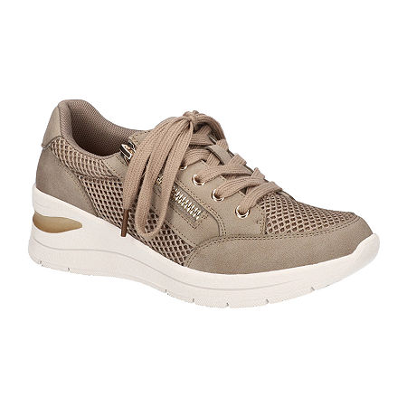 Easy Street Womens Barrie Round Toe Sneakers - Natural