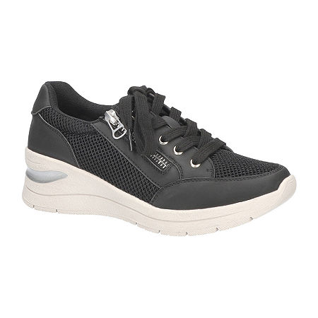Easy Street Womens Barrie Round Toe Sneakers - Black