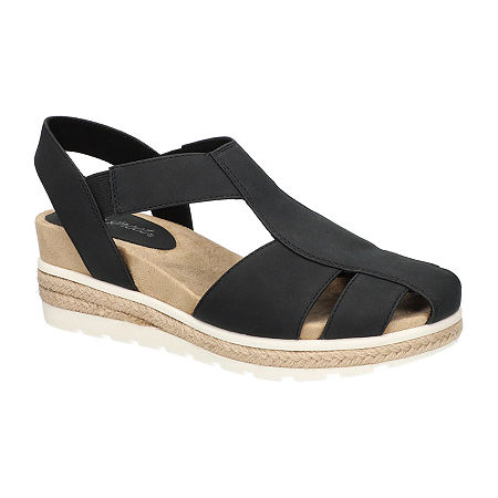 Easy Street Freeport Wedge Sandals - Black
