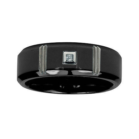 Click here for Mens Diamond-Accent 7mm Black Titanium Wedding Ban... prices