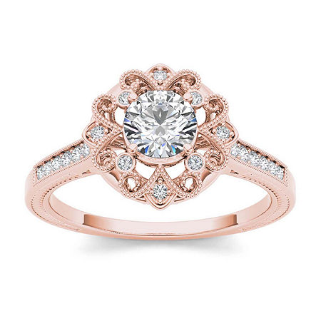 Click here for 1/2 CT.T.W. Natural Diamond 14K Rose Gold Engageme... prices