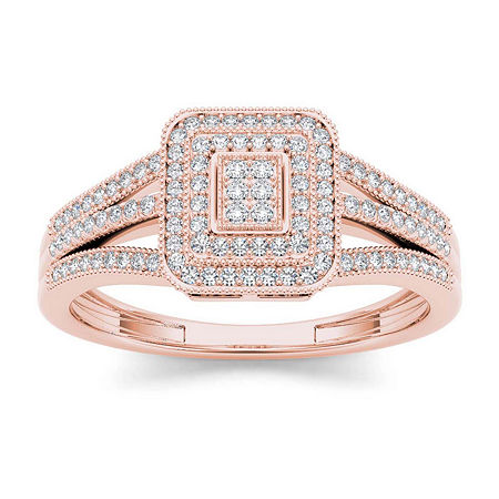 Click here for 1/6 CT.T.W. Natural Diamond 10K Rose Gold Engageme... prices