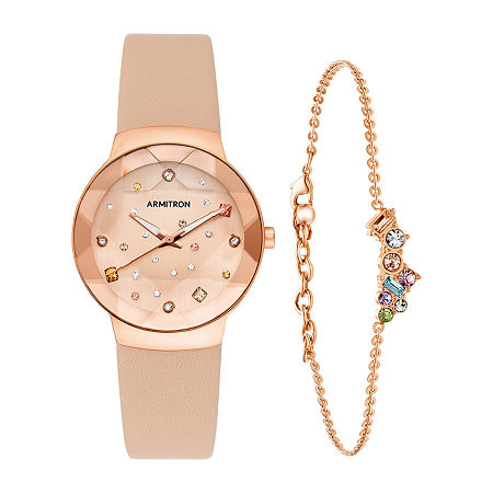 Click here for Armitron JCPenney Womens Crystal Accent Pink Leath... prices