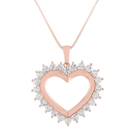 Click here for Womens Lab Created White Sapphire 14K Rose Gold Ov... prices