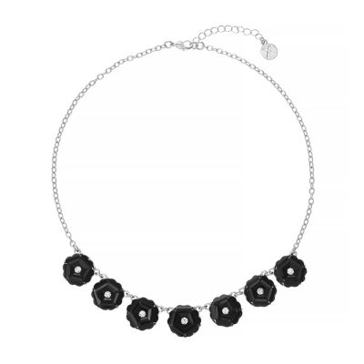 Mixit Womens Black 17 Inch Collar Necklace, Color: Black - JCPenney
