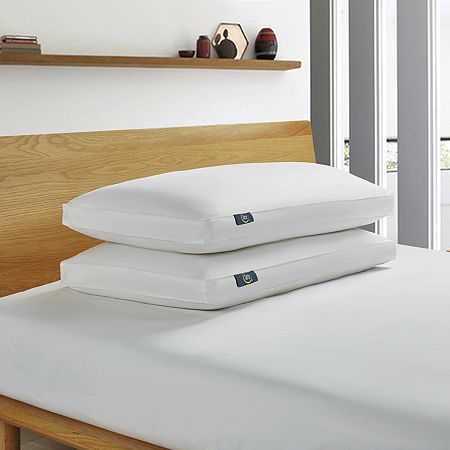 Serta White Goose Feather & Down Fiber Side Sleeper 2-Pack Pillow  Standard/Queen - White