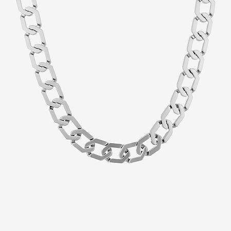 Click here for Mens Stainless Steel 20 Inch Link Necklace  One Si... prices