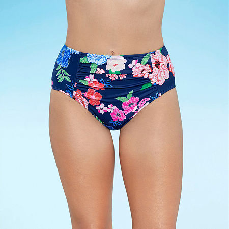 Liz Claiborne Comfort Waistband Plus Brief Bikini Swimsuit Bottom  18w  Black