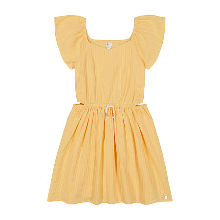 Click here for Roxy Big Kid Girls Belted Short Sleeve Flutter Sle... prices