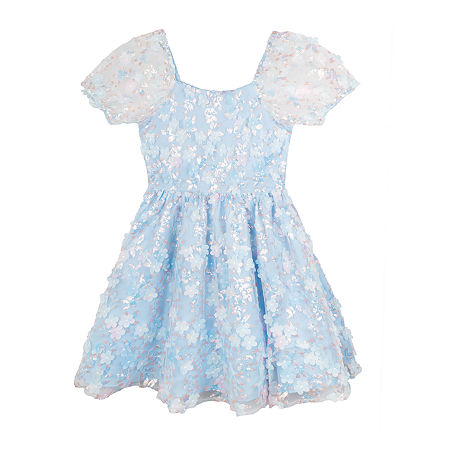 Click here for Rare Editions Big Kid Girls Embellished Short Slee... prices