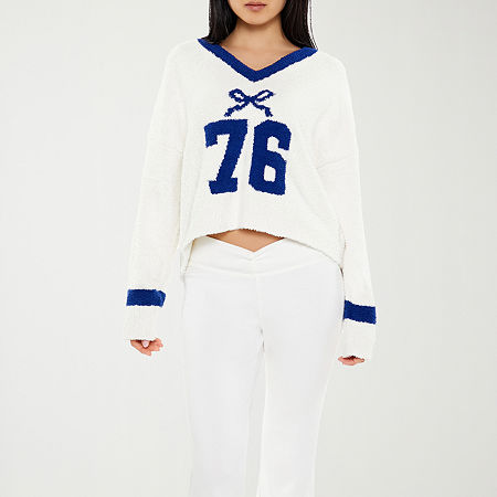 Click here for Forever 21 Juniors Womens V Neck Long Sleeve Logo... prices