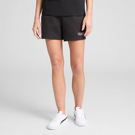 PUMA Womens French Terry Pull-On Short  Xx-large  Black
