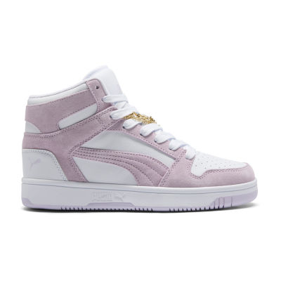 PUMA Rebound Layup Spring Bling Womens Basketball Shoes, Color: White ...