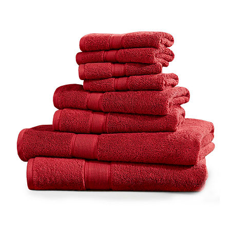Madison Park Signature Luxury Zero Twist Cotton 8-Pc. Bath Towel Set - Bright Red