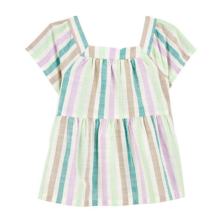 Carters Toddler Girls Striped Short-Sleeve Fashion Top - Multi