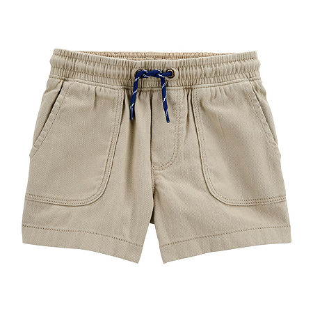 Carters Toddler Boys Cotton Twill Pull-On Shorts - Khaki