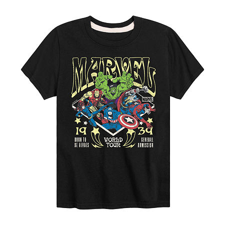 Click here for Hybrid Big Boys The Avengers Graphic T-Shirt - Bla... prices