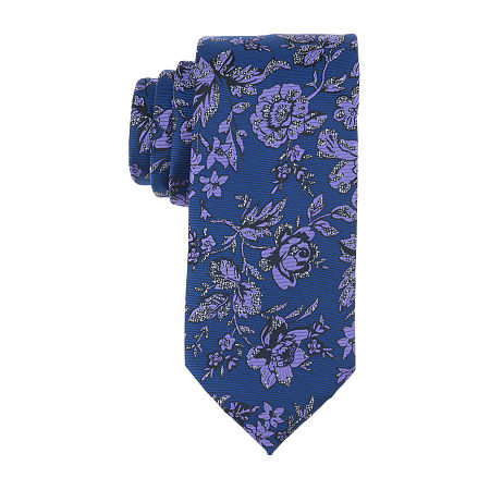 Click here for J. Ferrar Sivero Floral Floral Tie  One Size  Purp... prices