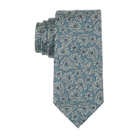 Click here for J. Ferrar Kesten Floral Floral Tie  One Size  Gree... prices