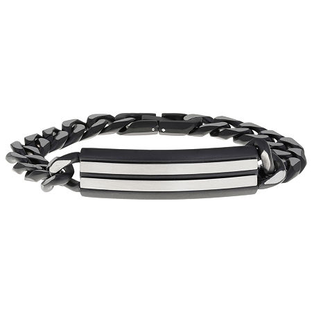 Click here for Mens Stainless Steel 8 1/2 Inch Solid Curb Id Brac... prices
