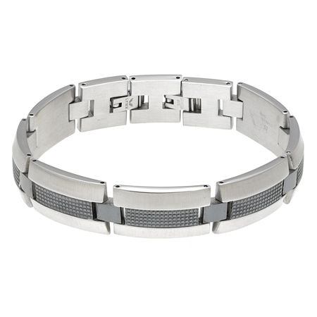 Click here for Mens Stainless Steel Solid 8 1/2 Inch Link Bracele... prices