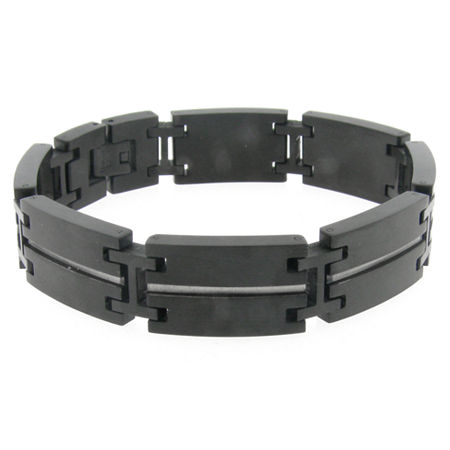 Click here for Mens Stainless Steel Solid 8 1/2 Inch Link Bracele... prices