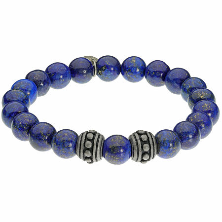 Click here for Mens Stainless Steel Beaded Bracelet  One Size prices