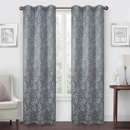 Click here for Regal Home Tossed Leaf Jacquard Grommet Top Light-... prices