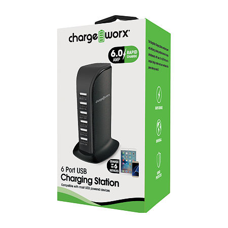 Click here for 6 Port Desktop Charging Station  One Size  Black prices