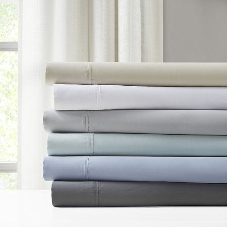 Madison Park 1500 Thread Count Cotton Blend 4-Pc. Sheet Set  King - Charcoal