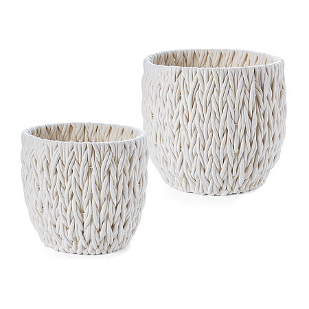 Click here for Baum Vertical Weave Round Rope Basket  One Size  W... prices