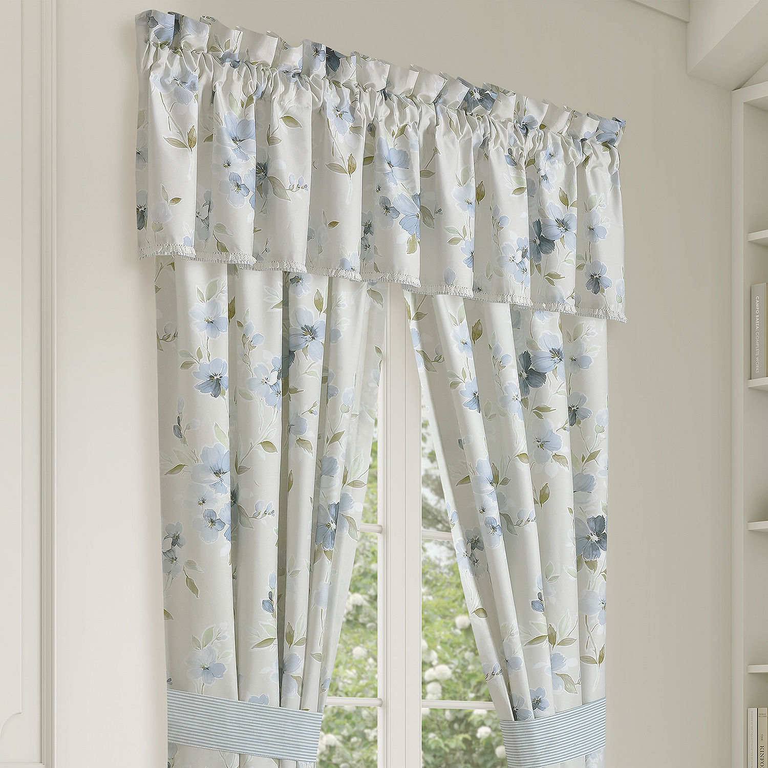 Queen Street Cecile Rod Pocket Tailored Valance, Color: Blue - JCPenney Queen Street Cecile Rod Pocket Tailored Valance, Color: Blue - JCPenney