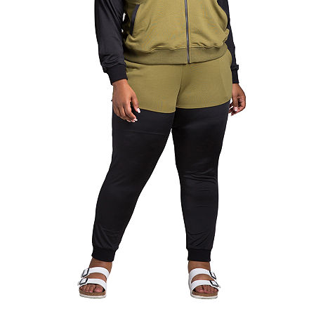 Click here for Womens Plus Size Curvy Fit Contrast Blocked Jogger... prices