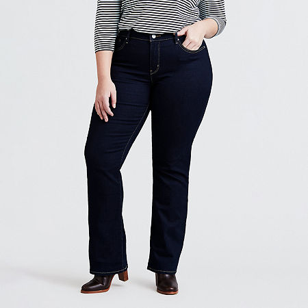 Levis Trendy Plus Size 315 Mid-Rise Shaping Bootcut Jeans - Darkest Sky