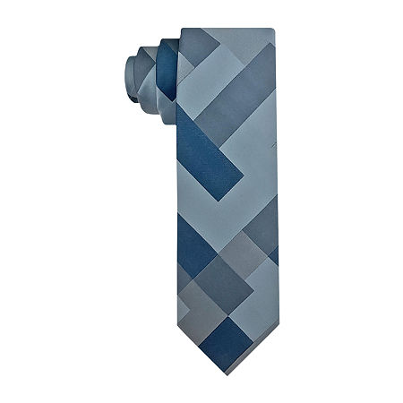 Click here for J. Ferrar Geometric Tie  One Size  Blue prices