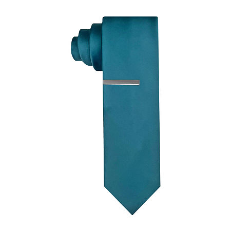 Click here for J. Ferrar Satin Solid Tie Set  One Size  Blue prices