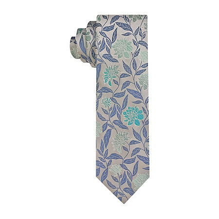 Click here for J. Ferrar Floral Tie  One Size  Green prices