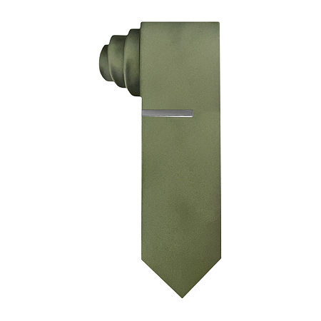 Click here for J. Ferrar Satin Solid Tie Set  One Size  Green prices