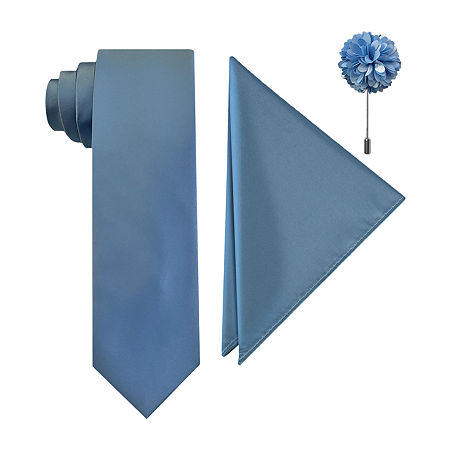 Click here for J. Ferrar Solid Tie Set  One Size  Blue prices