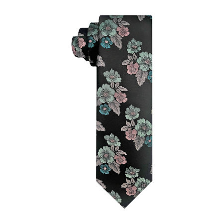 Click here for J. Ferrar Floral Tie  One Size  Green prices