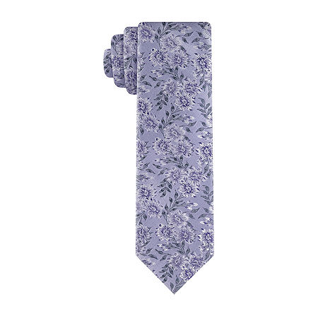 Click here for J. Ferrar Floral Tie  One Size  Purple prices