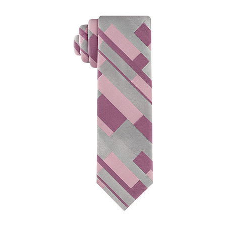Click here for J. Ferrar Geometric Tie  One Size  Pink prices
