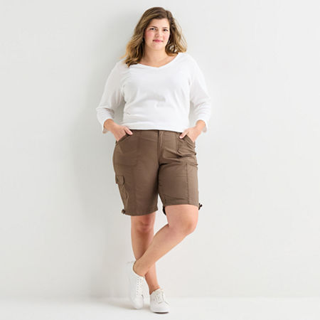 Click here for St. Johns Bay Womens 11 1/2 Plus Bermuda Short  20... prices