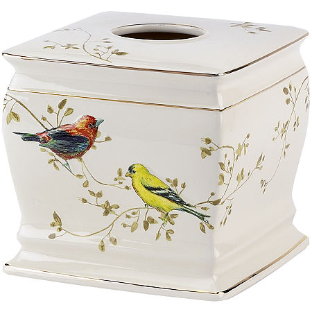 Click here for Avanti Gilded Birds Gold-Accent Ceramic Tissue Box... prices