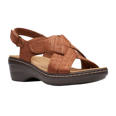 Clarks Womens Merliah Echo Wedge Sandals